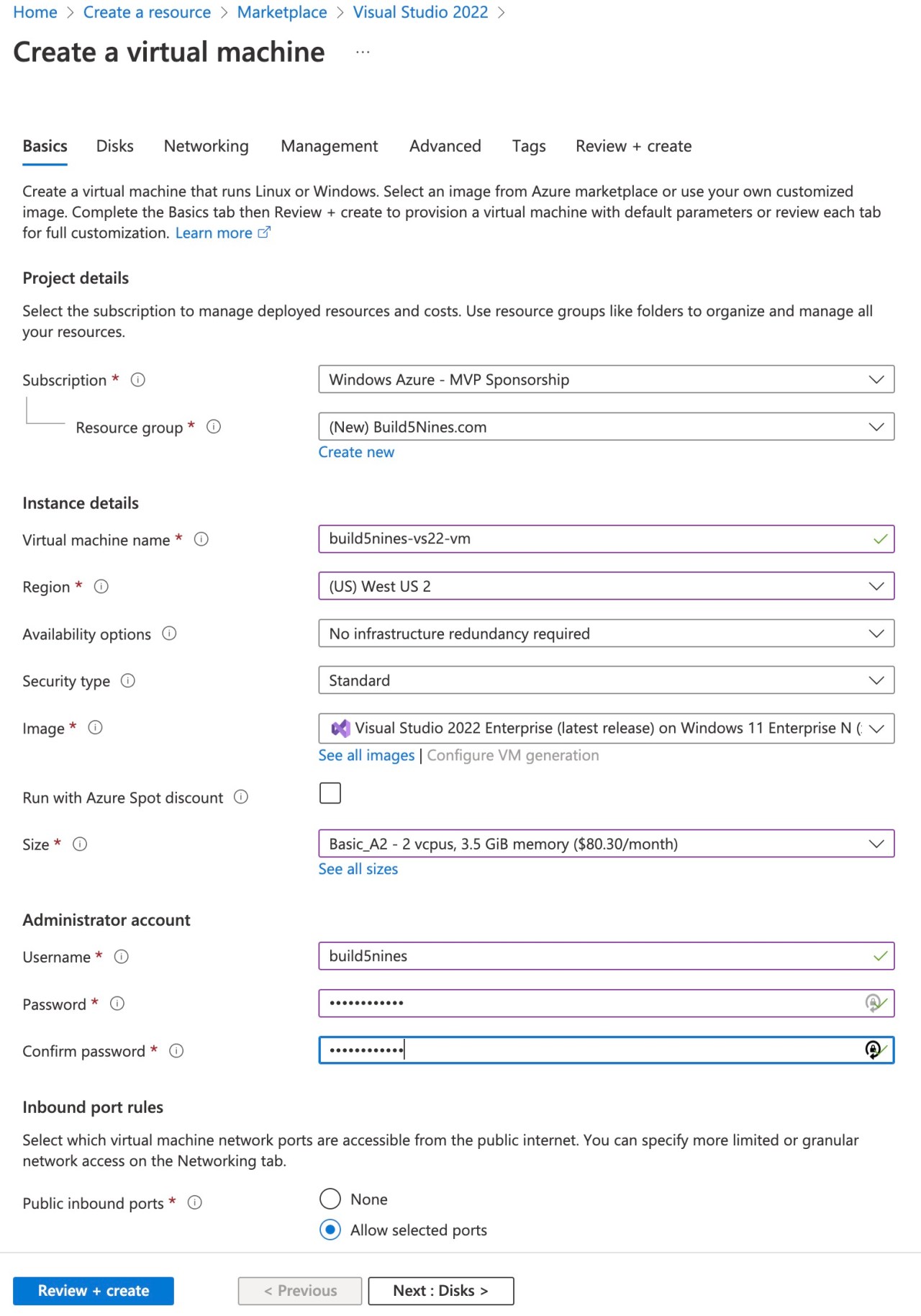 Setup Visual Studio 2022 Development VM In Microsoft Azure | Build5Nines