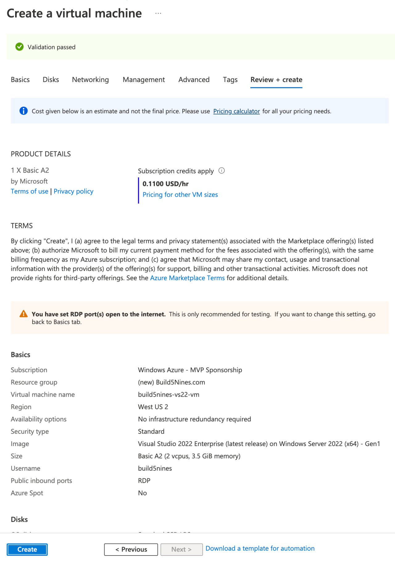 Setup Visual Studio 2022 Development VM In Microsoft Azure | Build5Nines